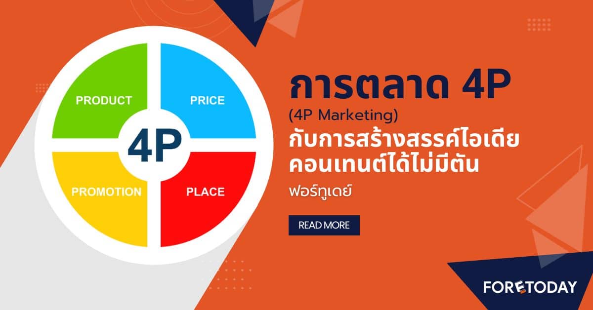 การตลาด 4P (4P Marketing) กับการสร้างสรรค์ไอเดียคอนเทนต์ได้ไม่มีตัน - ForeToday